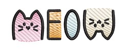 Meow Embroidery Design | EmbroideryDesigns.com