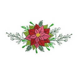 Poinsettia Embroidery Design | EmbroideryDesigns.com
