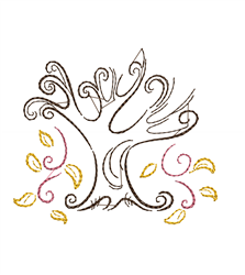 Tree Outline Embroidery Design | EmbroideryDesigns.com