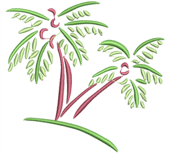 Palm Trees Embroidery Design | EmbroideryDesigns.com