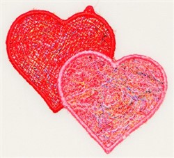 FSL Double Heart Embroidery Design | EmbroideryDesigns.com