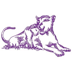 Lioness Embroidery Design | EmbroideryDesigns.com