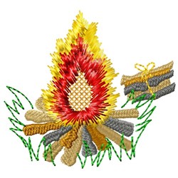Camp Fire Embroidery Design | EmbroideryDesigns.com
