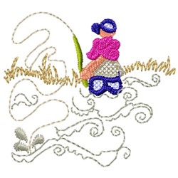 Fisherman Embroidery Design | EmbroideryDesigns.com