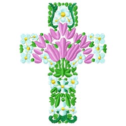 Easter Cross Embroidery Design | EmbroideryDesigns.com
