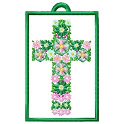 Floral Cross Embroidery Design | EmbroideryDesigns.com