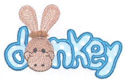 Applique Donkey Embroidery Design | EmbroideryDesigns.com
