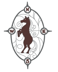 Horse Compass Embroidery Design | EmbroideryDesigns.com