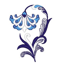 Jacobean Flower Embroidery Design | EmbroideryDesigns.com