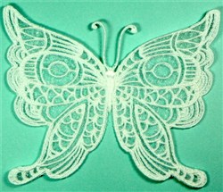 Lace Swallowtail Embroidery Design | EmbroideryDesigns.com