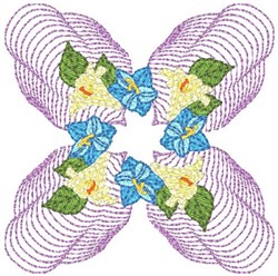 Floral Ripple Embroidery Design | EmbroideryDesigns.com