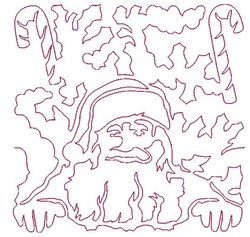 Santa Block Embroidery Design | EmbroideryDesigns.com