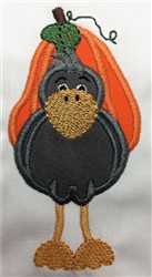 Fall Crow Embroidery Design | EmbroideryDesigns.com
