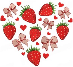 Berry Heart Embroidery Design | EmbroideryDesigns.com