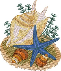 Seashells Embroidery Design | EmbroideryDesigns.com
