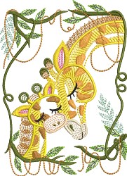 Giraffes Embroidery Design | EmbroideryDesigns.com