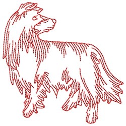 Redwork Dog Embroidery Design | EmbroideryDesigns.com