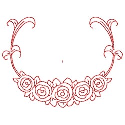 Redwork Roses Embroidery Design | EmbroideryDesigns.com