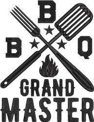 BBQ Grandmaster Embroidery Design | EmbroideryDesigns.com