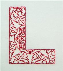 Redwork Letter L Embroidery Design | EmbroideryDesigns.com