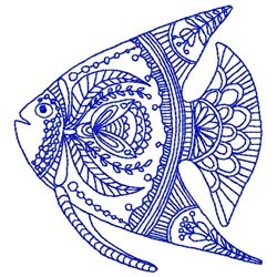Angel Fish Embroidery Design | EmbroideryDesigns.com