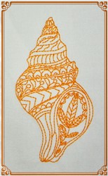 Conch Shell Embroidery Design | EmbroideryDesigns.com