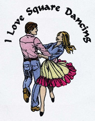 Free Square Dancing Embroidery Design | EmbroideryDesigns.com
