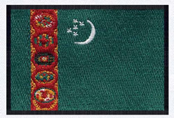 Flag of Turkmenistan Embroidery Design | EmbroideryDesigns.com