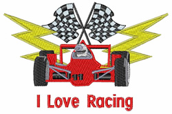 Racing Car Embroidery Design | EmbroideryDesigns.com