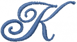 Renaissance Font K Embroidery Design | EmbroideryDesigns.com