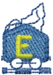 Toy Train Font e Embroidery Design | EmbroideryDesigns.com
