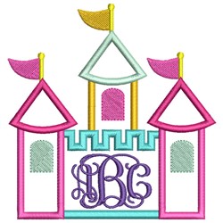 Castle Applique Embroidery Design | EmbroideryDesigns.com