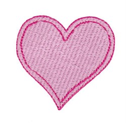 Pink Heart Embroidery Design | EmbroideryDesigns.com