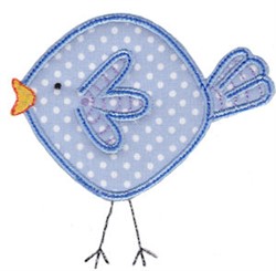 Here Birdie Bluebird Applique Embroidery Design | EmbroideryDesigns.com
