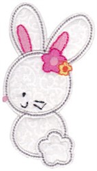 White Rabbit Embroidery Design | EmbroideryDesigns.com