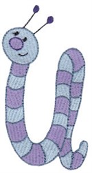 Sripped Worm Embroidery Design | EmbroideryDesigns.com