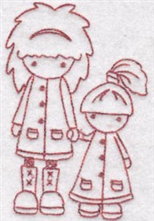 Redwork Children Embroidery Design | EmbroideryDesigns.com