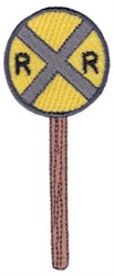 RR Crossing Sign Embroidery Design | EmbroideryDesigns.com