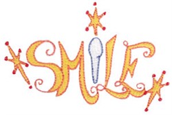 Sparkling Smile Embroidery Design | EmbroideryDesigns.com