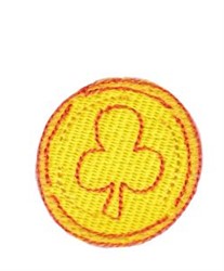 Gold Coin Embroidery Design | EmbroideryDesigns.com