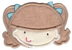 Little Girl Applique Embroidery Design | EmbroideryDesigns.com