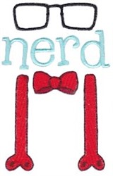 Nerd Clothes Embroidery Design | EmbroideryDesigns.com