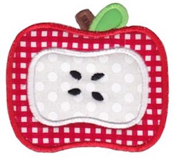 Applique Apple Embroidery Design | EmbroideryDesigns.com