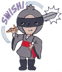 Swish! Ninja Embroidery Design | EmbroideryDesigns.com