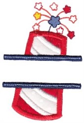 Firecracker Split Applique Embroidery Design | EmbroideryDesigns.com