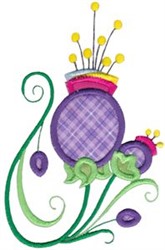 Applique Thistle Embroidery Design | EmbroideryDesigns.com