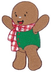 Gingerbread Boy Embroidery Design | EmbroideryDesigns.com