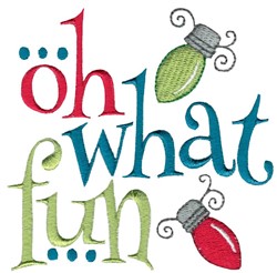 Oh What Fun Embroidery Design | EmbroideryDesigns.com