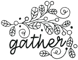 Gather Embroidery Design | EmbroideryDesigns.com