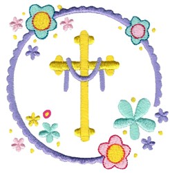 Easter Cross Embroidery Design | EmbroideryDesigns.com